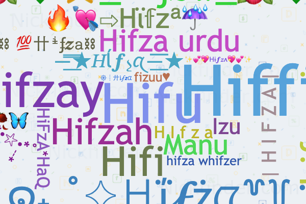 Hifza Logo Nicknames For Hifzu: Hifzu Gaming, ʜɪꜰᴢᴜ, Hifzu