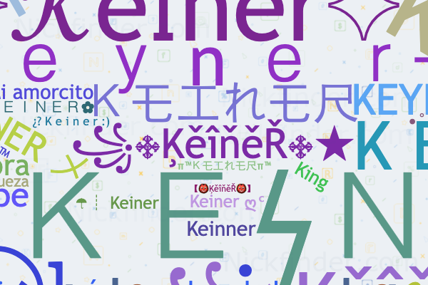 Apodos para Keiner: ꧁࿇ĶěîňěŘ࿇★, Kモ工れモ尺, S8→KEϟNER ⁰⁹, π™Kモ工れモ尺π ...