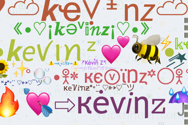 Apodos para Kevinz: ཌKeͥviͣnͫ Zད, Kevinz03, Kevin and Azizi, Kevin z ️, Kevin 🏍️ z