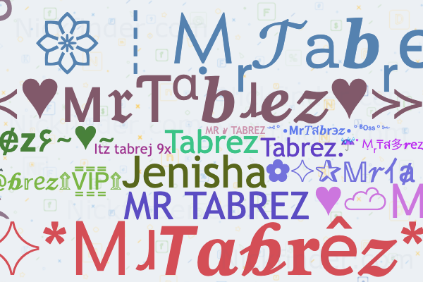 Tabrez Name Logo