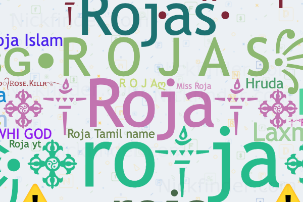 Nicknames for ROJA: ꧁࿇༒Roja༒࿇꧂, ꧁࿇ro༒ja࿇꧂, R O J Aღ, Roja Tamil name ...