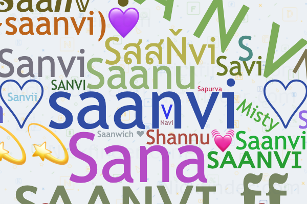 Nicknames for Saanvi: ꧁♡saanvi ♡꧂, 𝄟≛⃝ saanvi, Saanu, ♡°𝐬𝐚𝐚𝐧𝐯𝐢°♡ , Saan