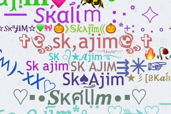 Ajim Name Logo