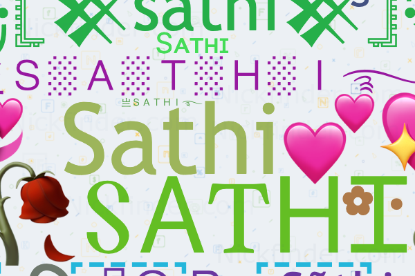 Sathi Name Logo