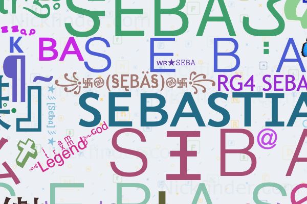 Nicknames for Seba: 『𠎀』sᴇʙᴀsᴛɪᴀɴツ, ꧁࿗࿌(§ĘBÄ§)࿌࿗꧂, 么ㅤSΞBAᴾʸ, ᴬᶜᴷㅤS E B A ...