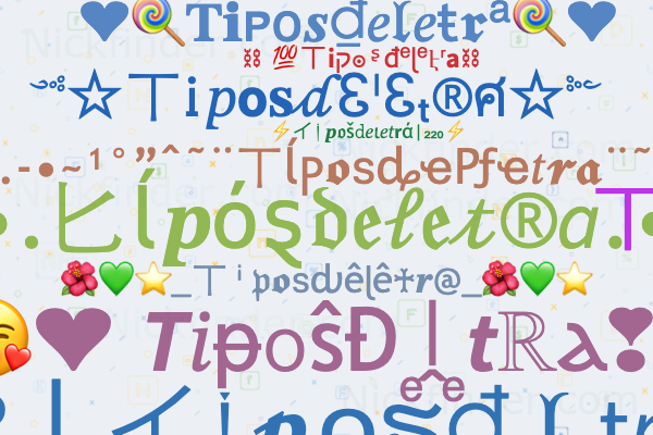 Nicknames for Tiposdeletra: MOREN, Moren, Javier, Letra de cholo