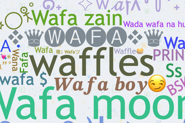 Wafa Name Logo Wafa Name Dp